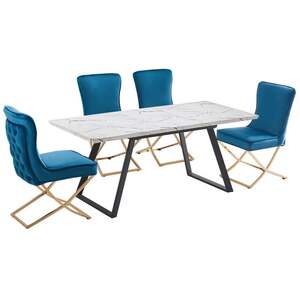 Trafalgar Toga LUX Dining Set with a Table and Chairs Set of 4