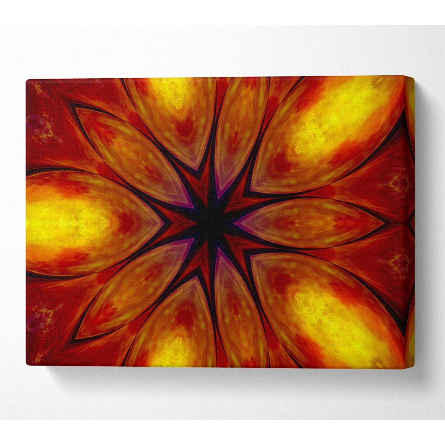 Fire Flower Canvas Print Wall Art