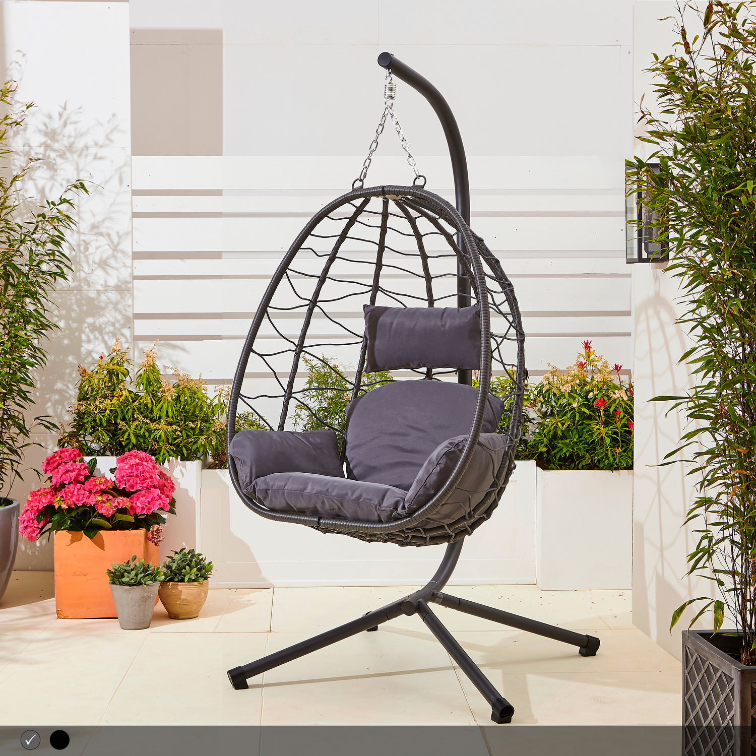 Neo Egg Swing Hanging Chair With Cushions