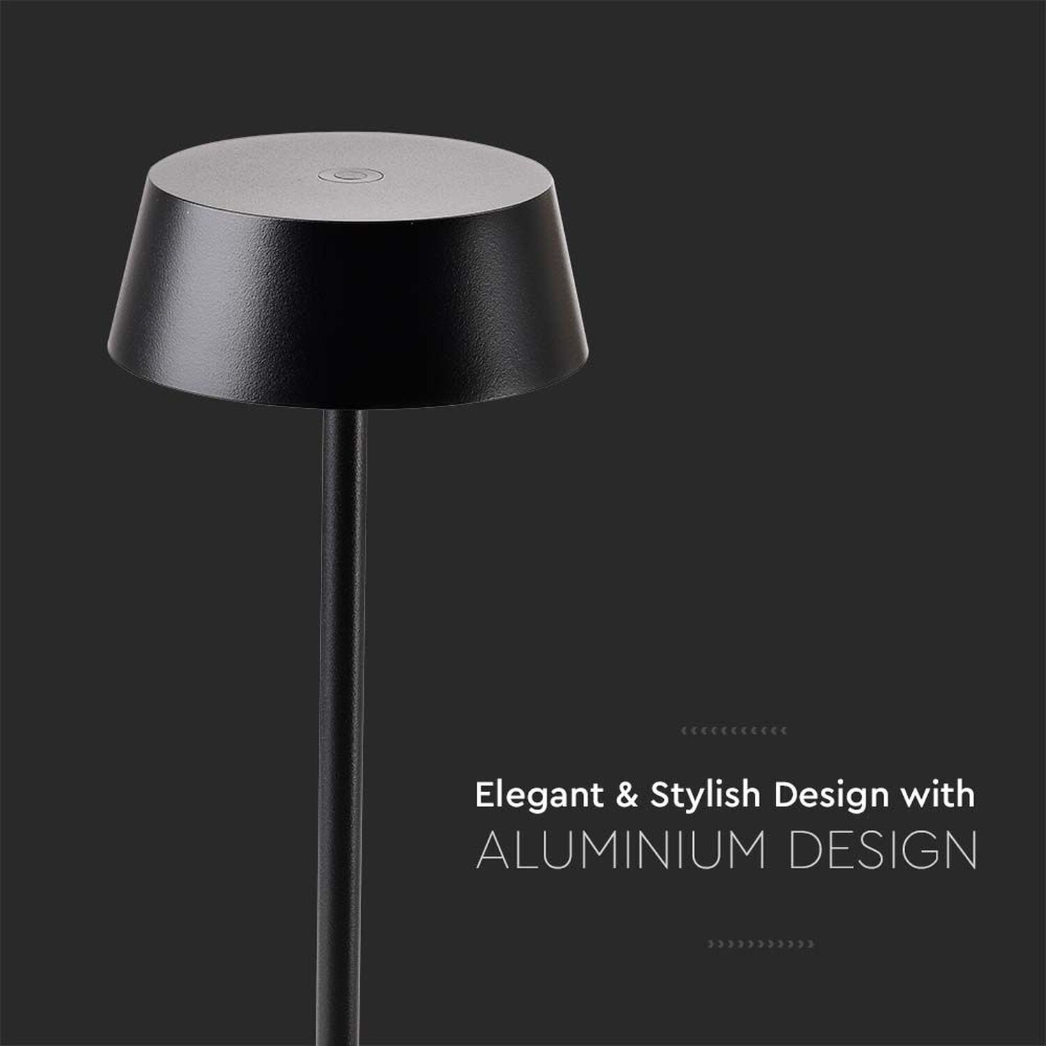 USB Rechargeable LED Table Lamp Black