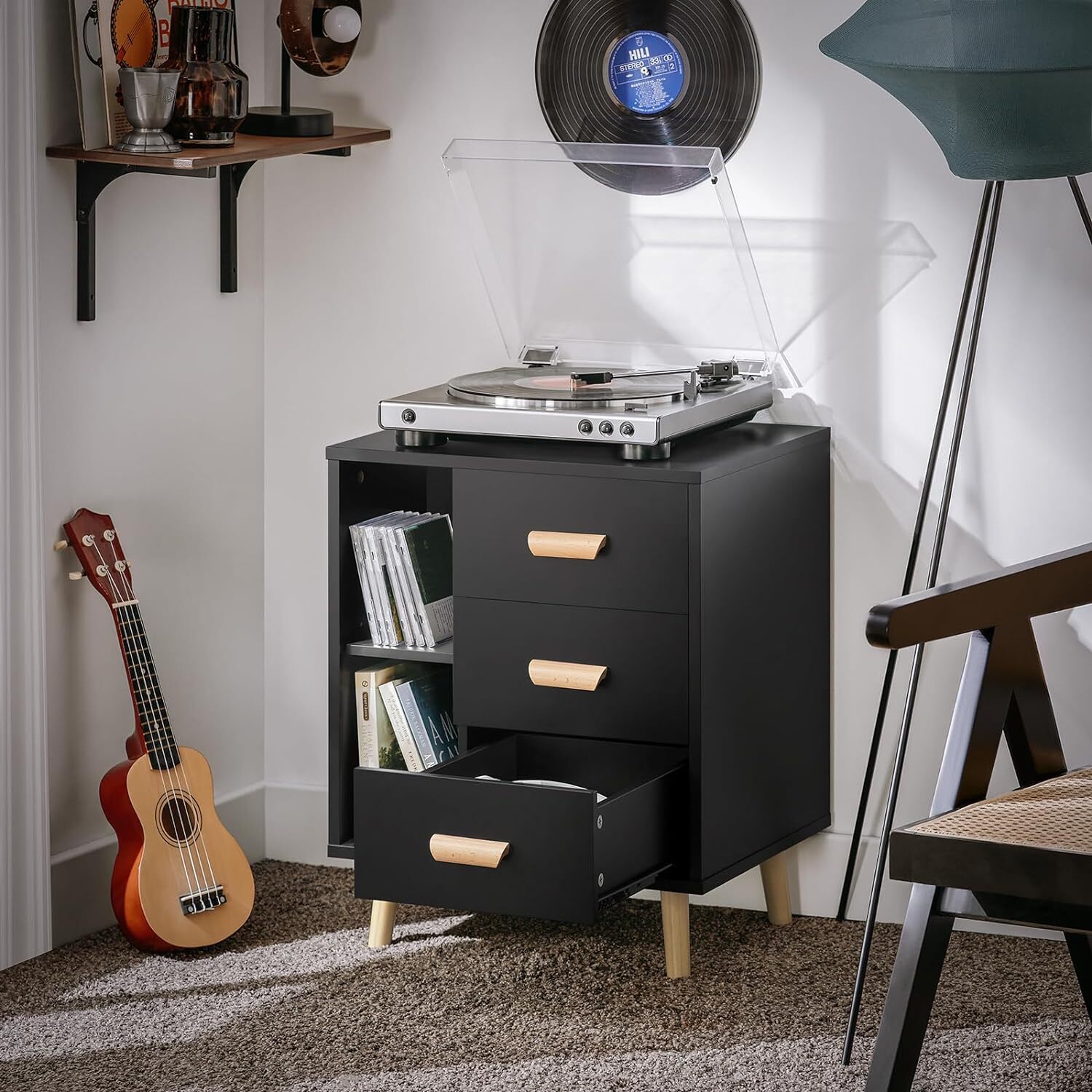 Rousseau Manufactured Wood Bedside Table