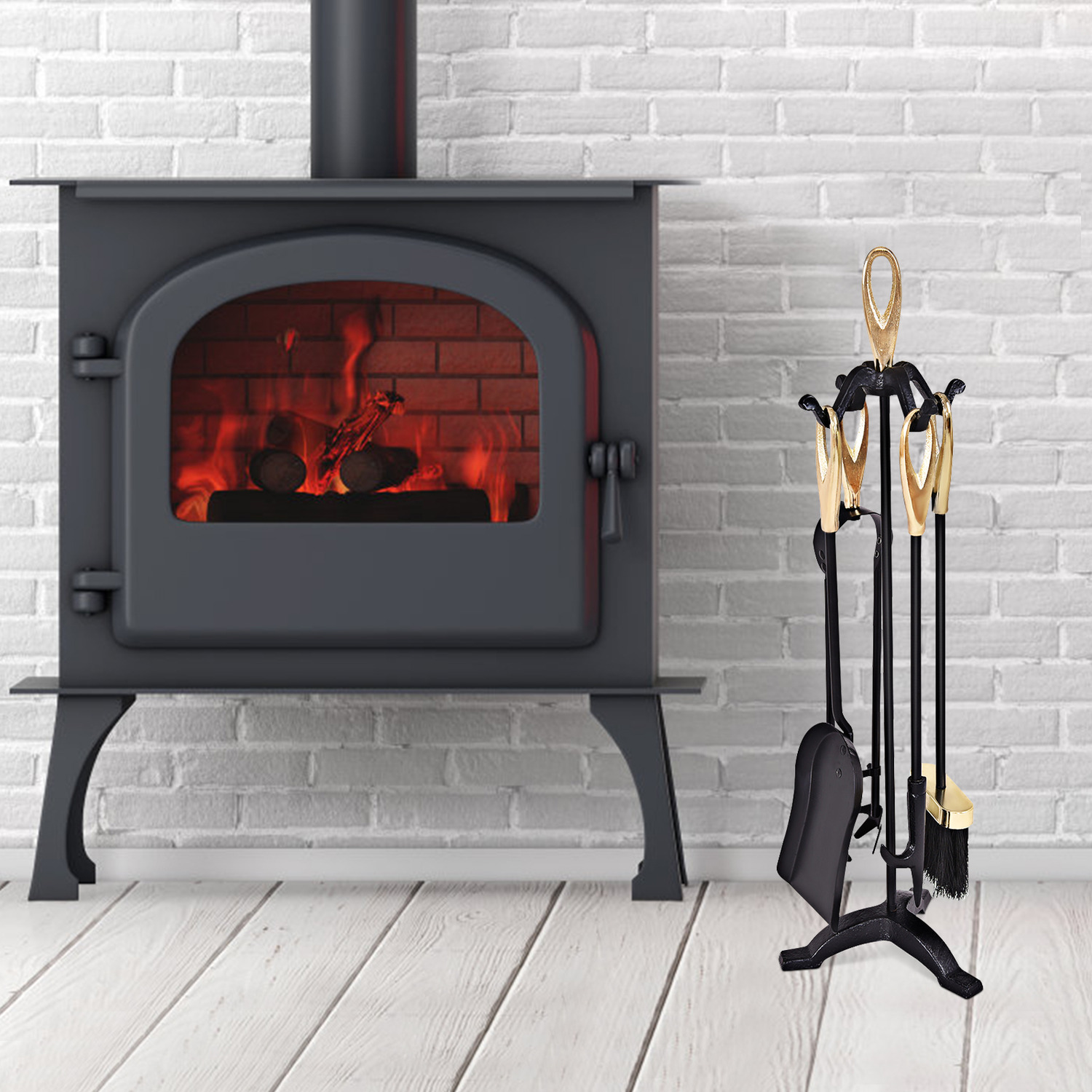 5Pcs Fire Companion Set Fireside Tools