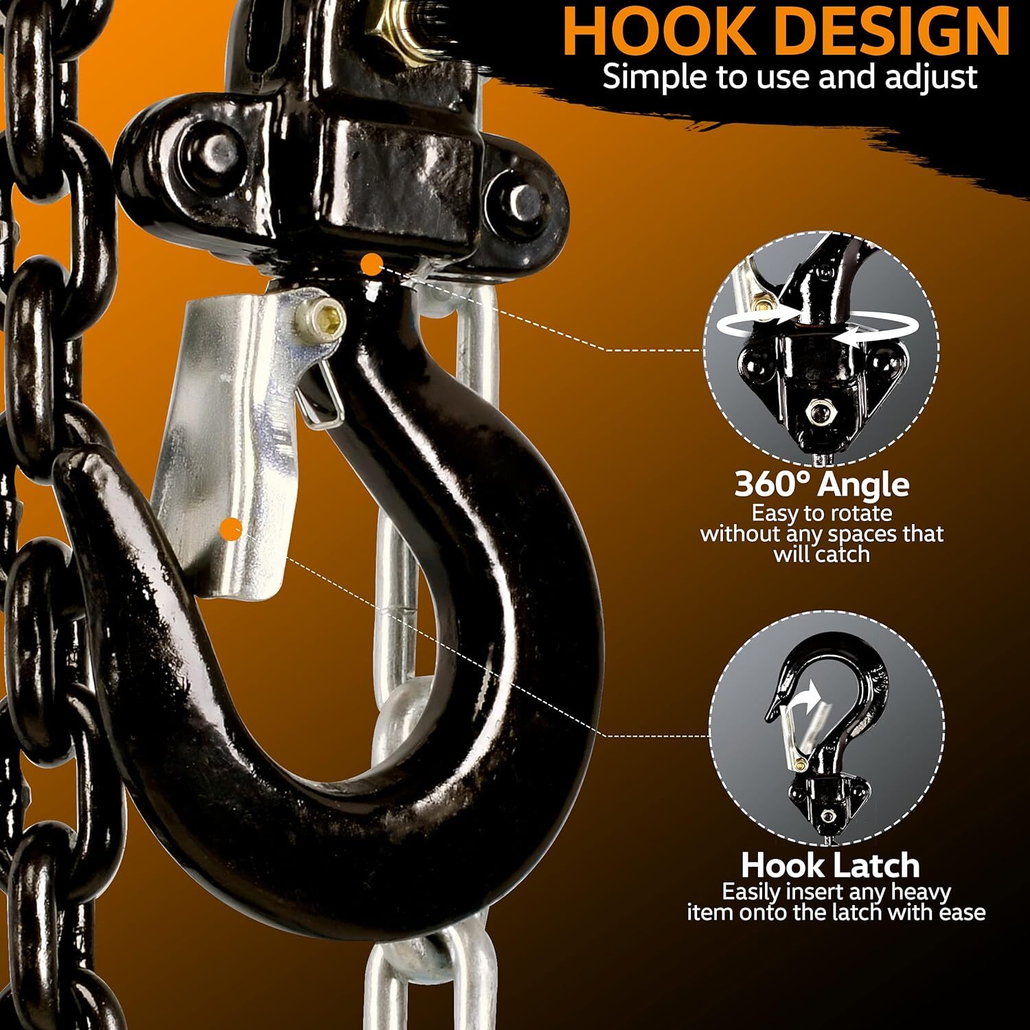 Manual Chain Block Hoist Commercial Steel Heavy Duty