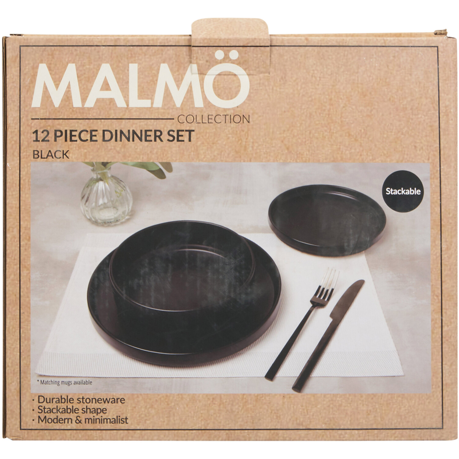 12-Piece Malmo Stacking Dinner Set