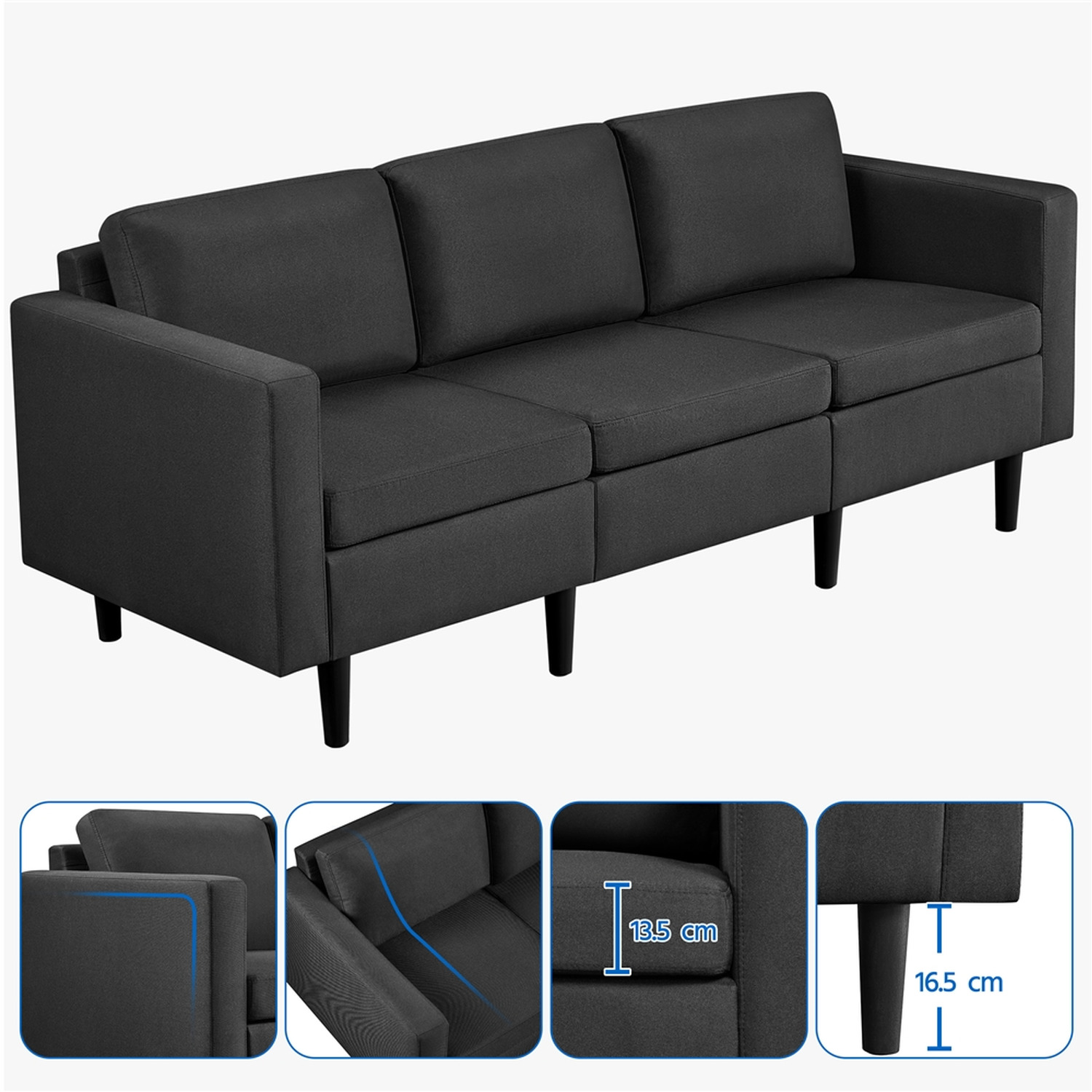 Contemporary 3-Seater Sofa
