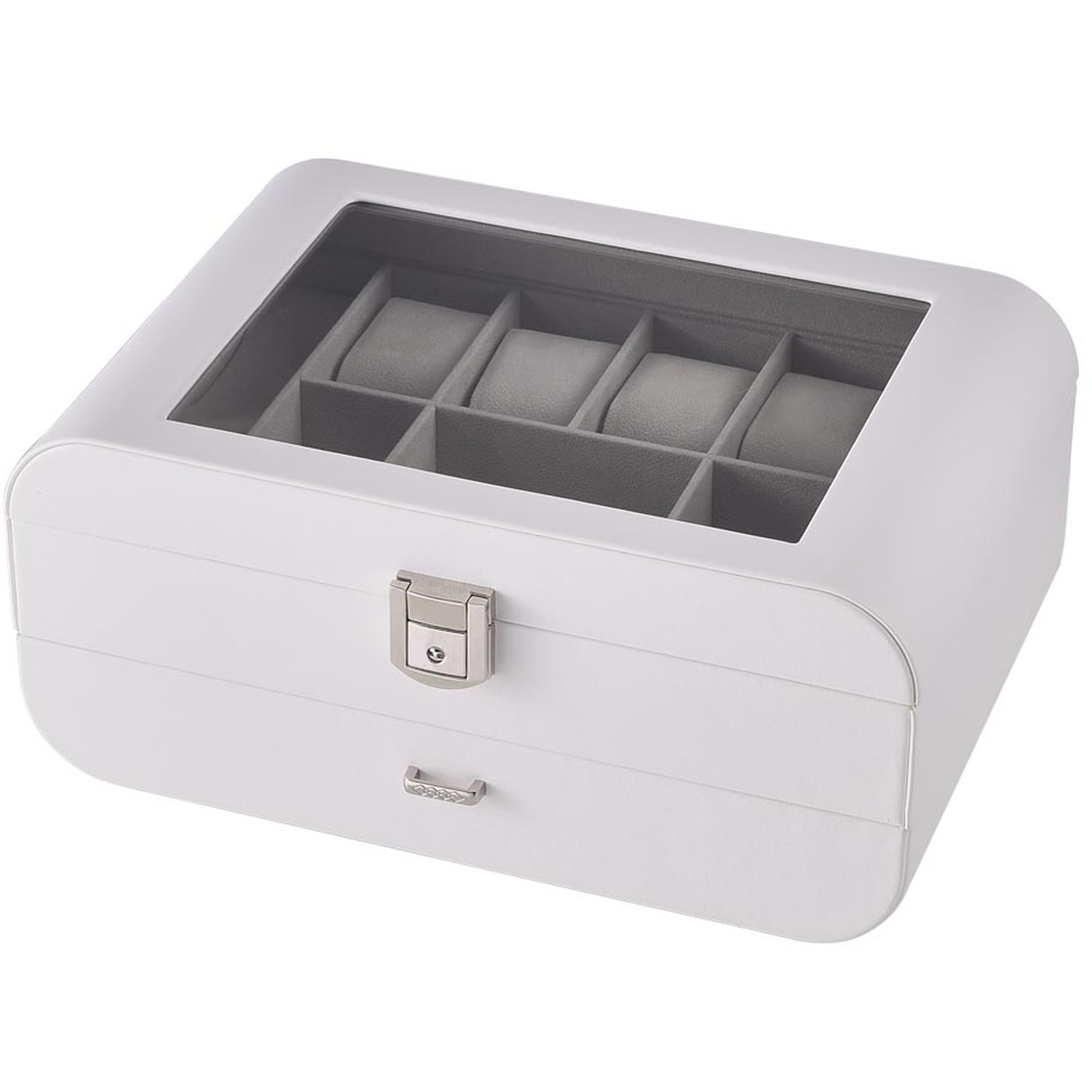 Jewellery Box with Watch Slots and Drawer