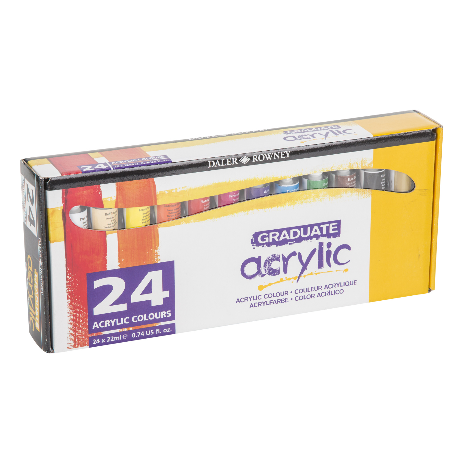 Pack of 24 Daler Rowney Graduate Acrylic paints
