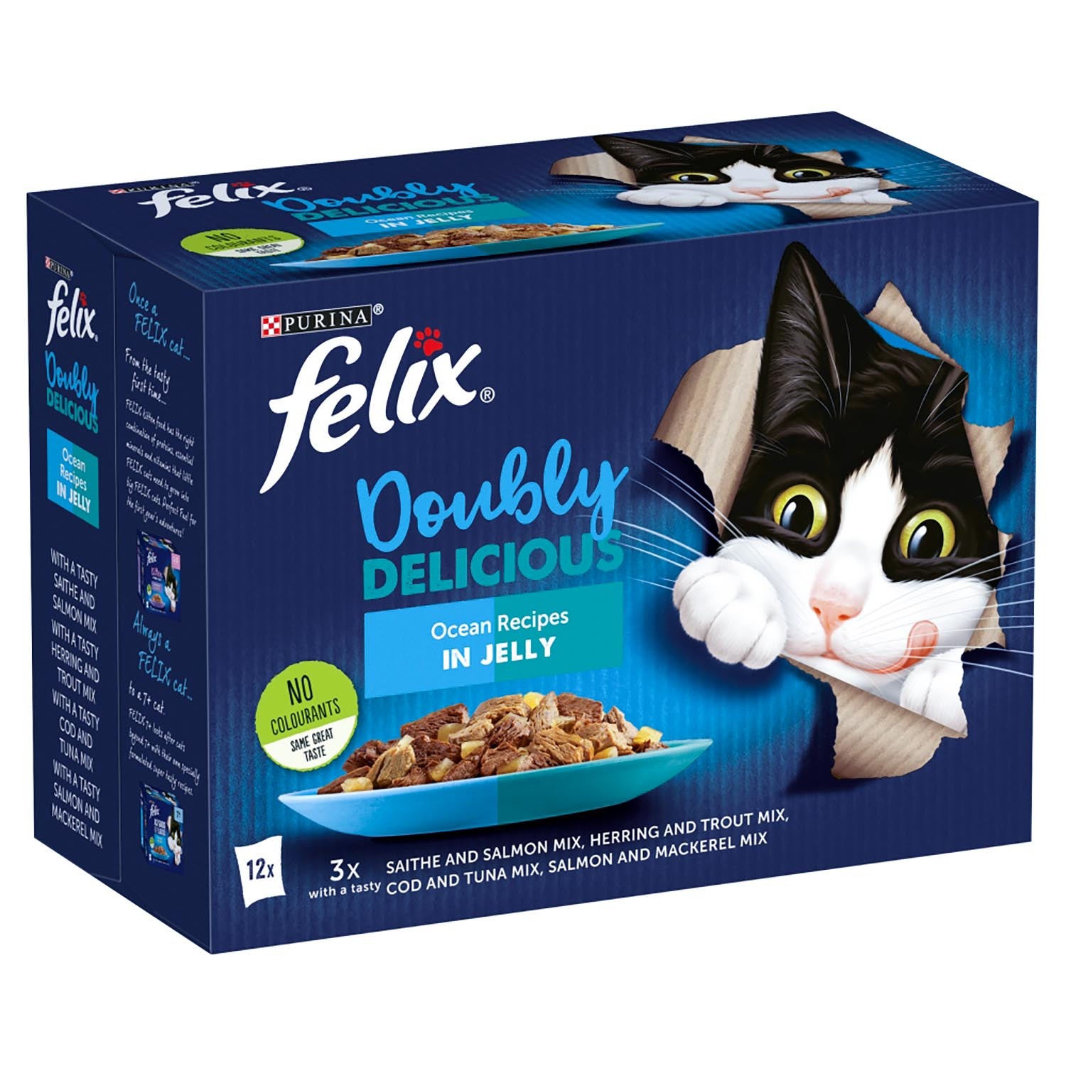 Pack of 12 Felix As Good As It Looks Doubly Delicious in Jelly Pouches