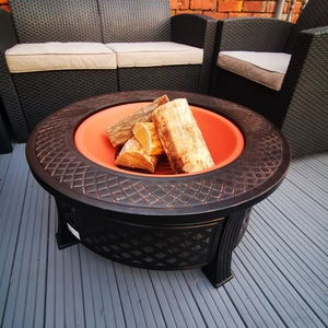 Round Garden Fire Pit BBQ Grill