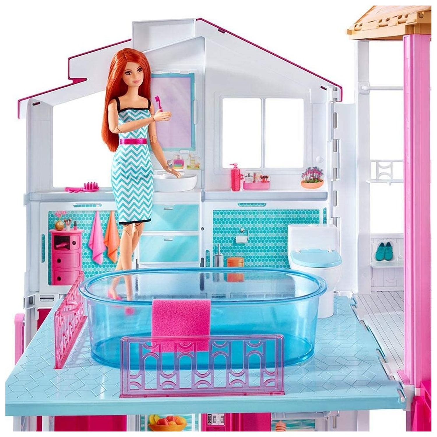 Barbie 3 Story Townhouse, with Pop-Up Umbrella
