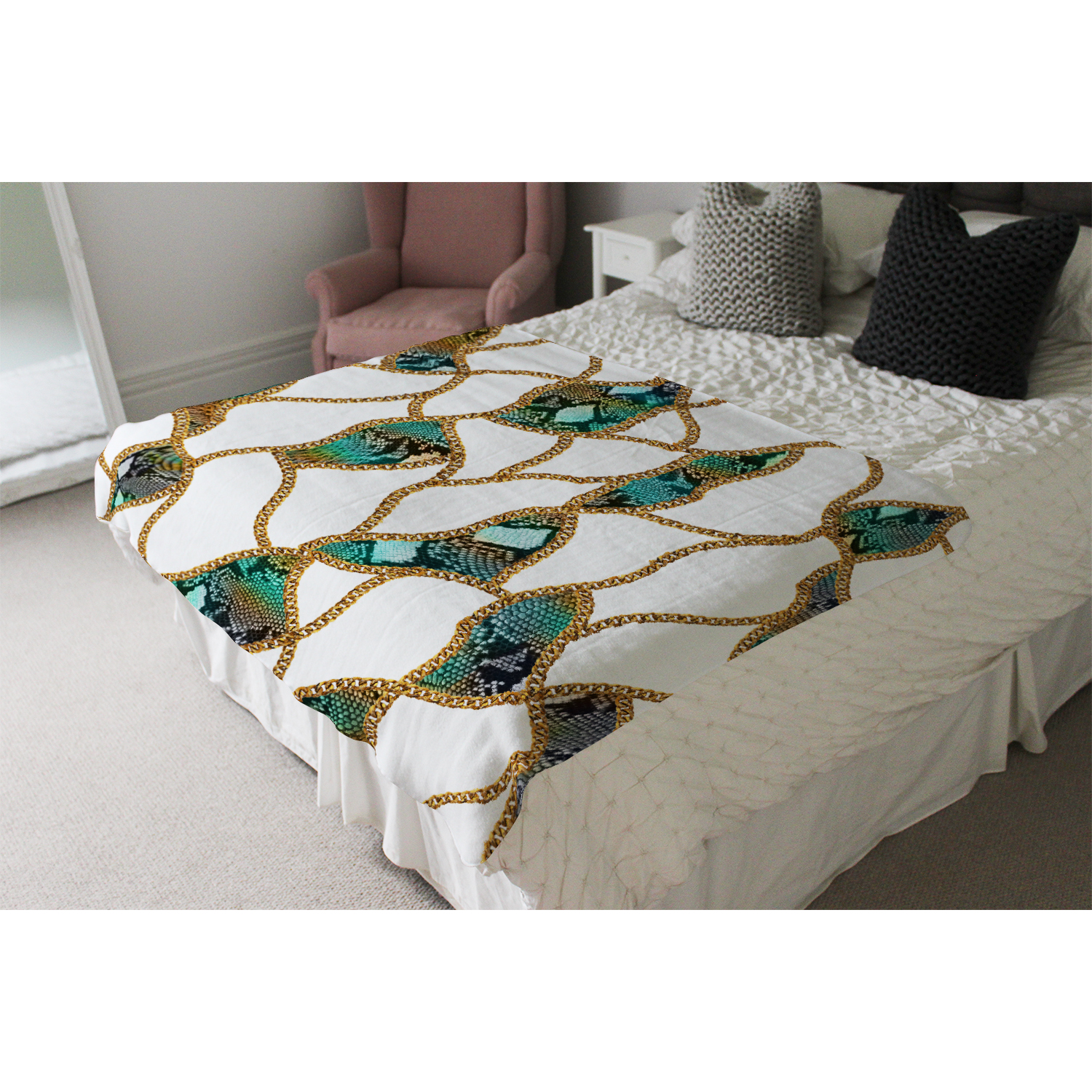Chains Snake Skin Blanket