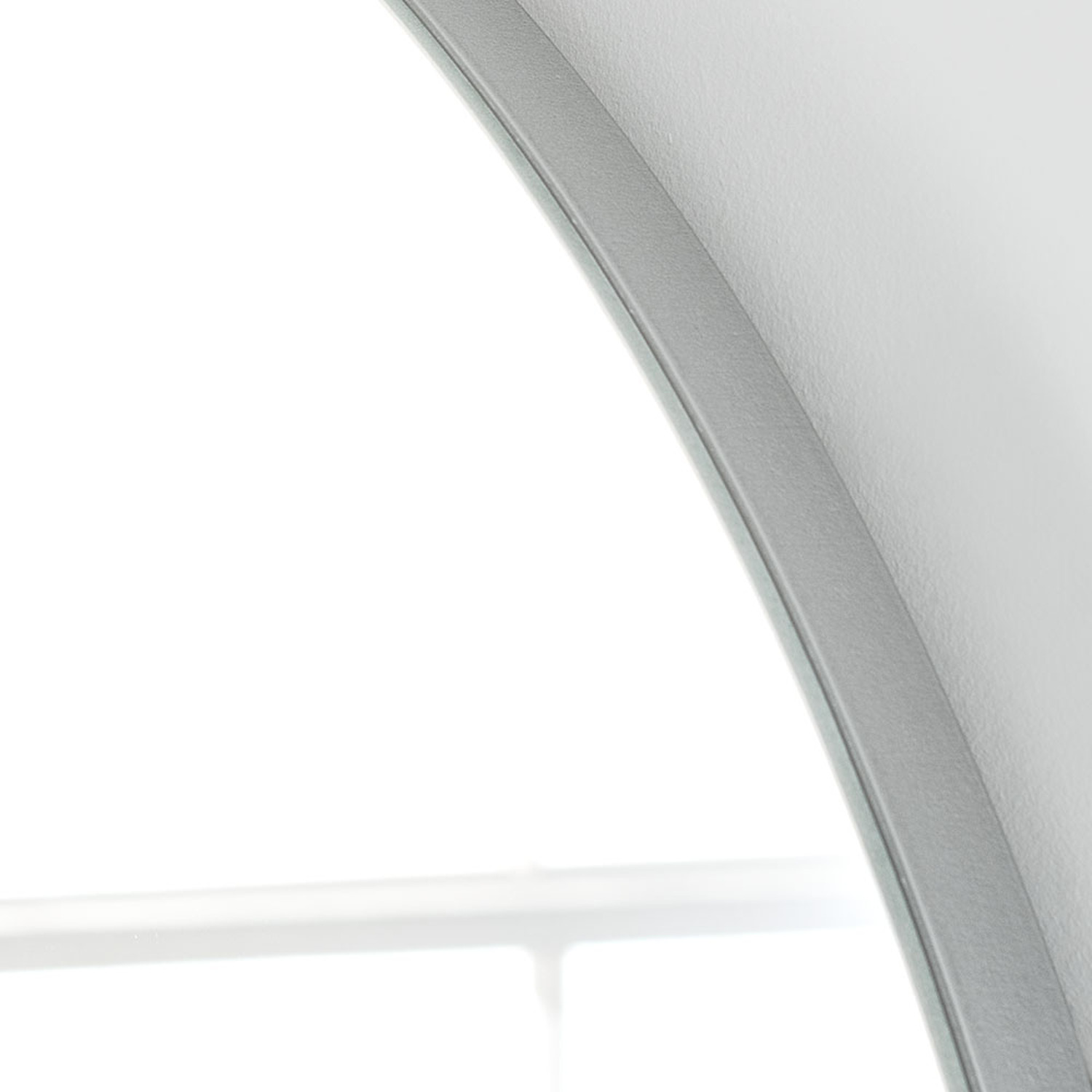 Simple round wall mirror silver
