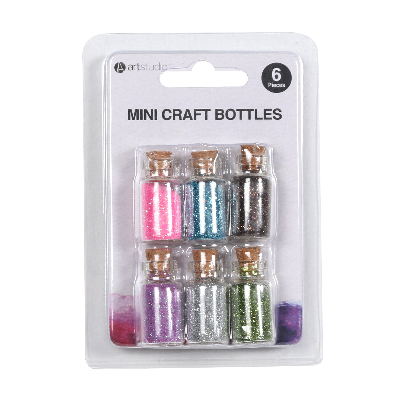 Pack of 6 Mini Craft Bottles