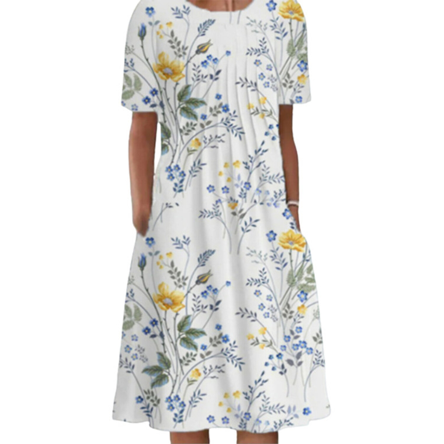 Short Sleeve Summer Floral Dress