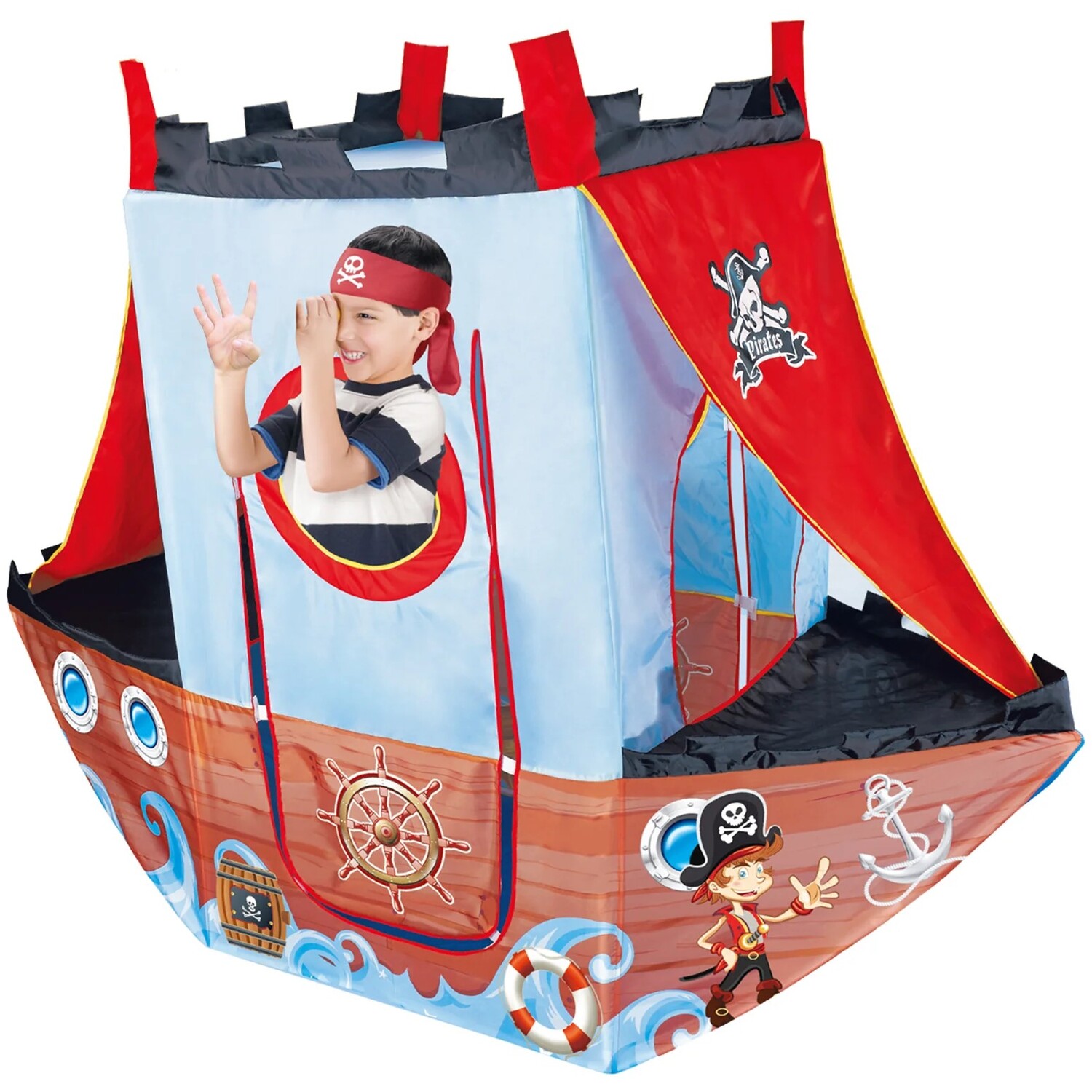 Pirate Ship Play Indoor and Outdoor kids Pop Up Tent