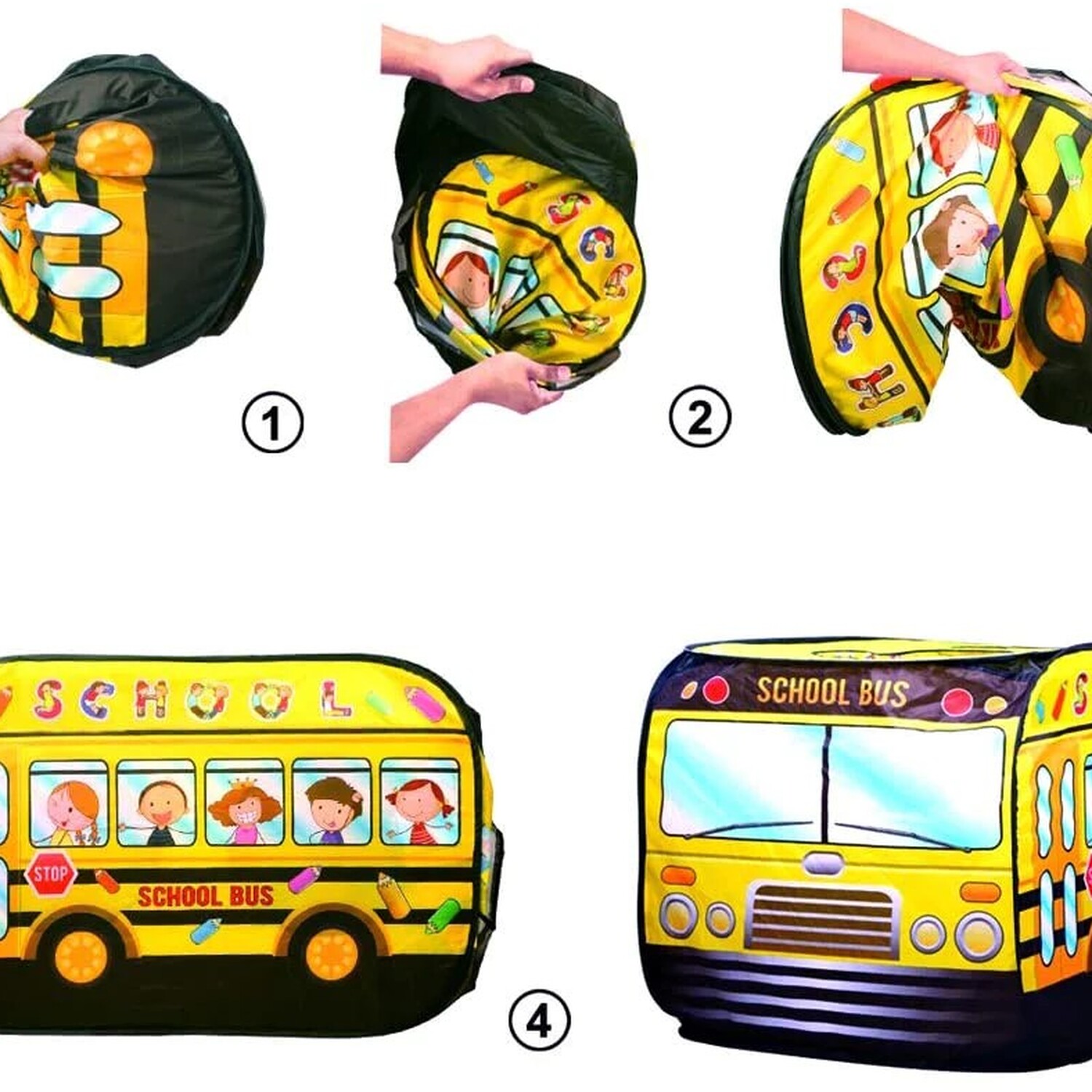 School Bus Foldable Indoor and Outdoor Play Tent