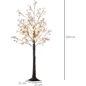 HOMCOM Artificial Gypsophila Tree with Lights Baby Breath Flowers