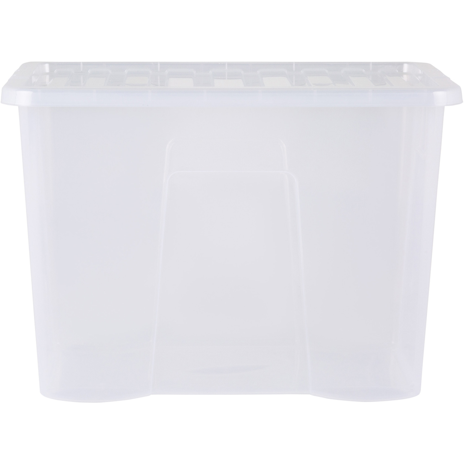 Wham Crystal 4x 80L Plastic Storage Boxes with Lids