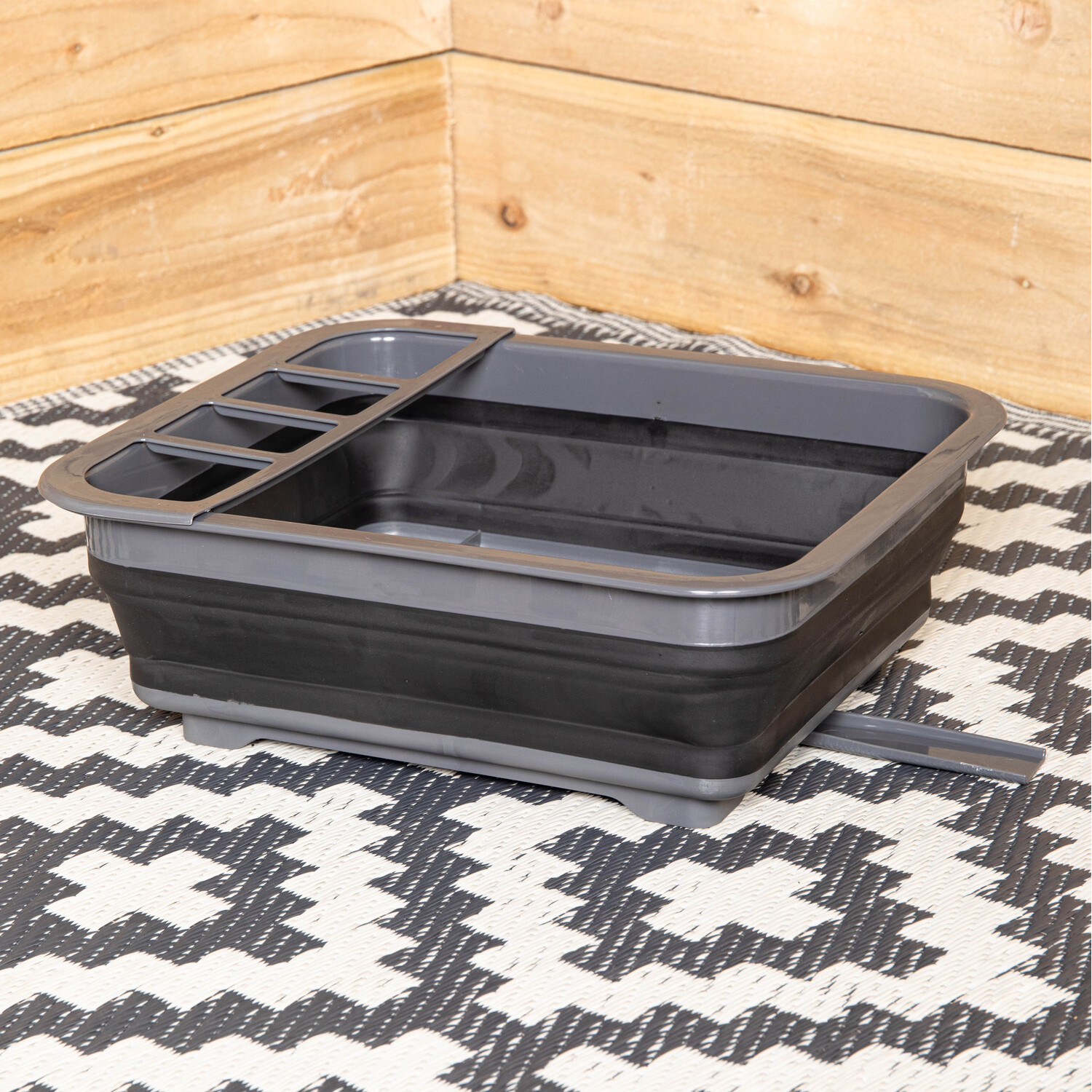 Collapsible Folding Sink DIsh Drainer with Draining System