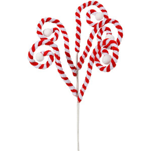 Candy Cane Swirl Pick