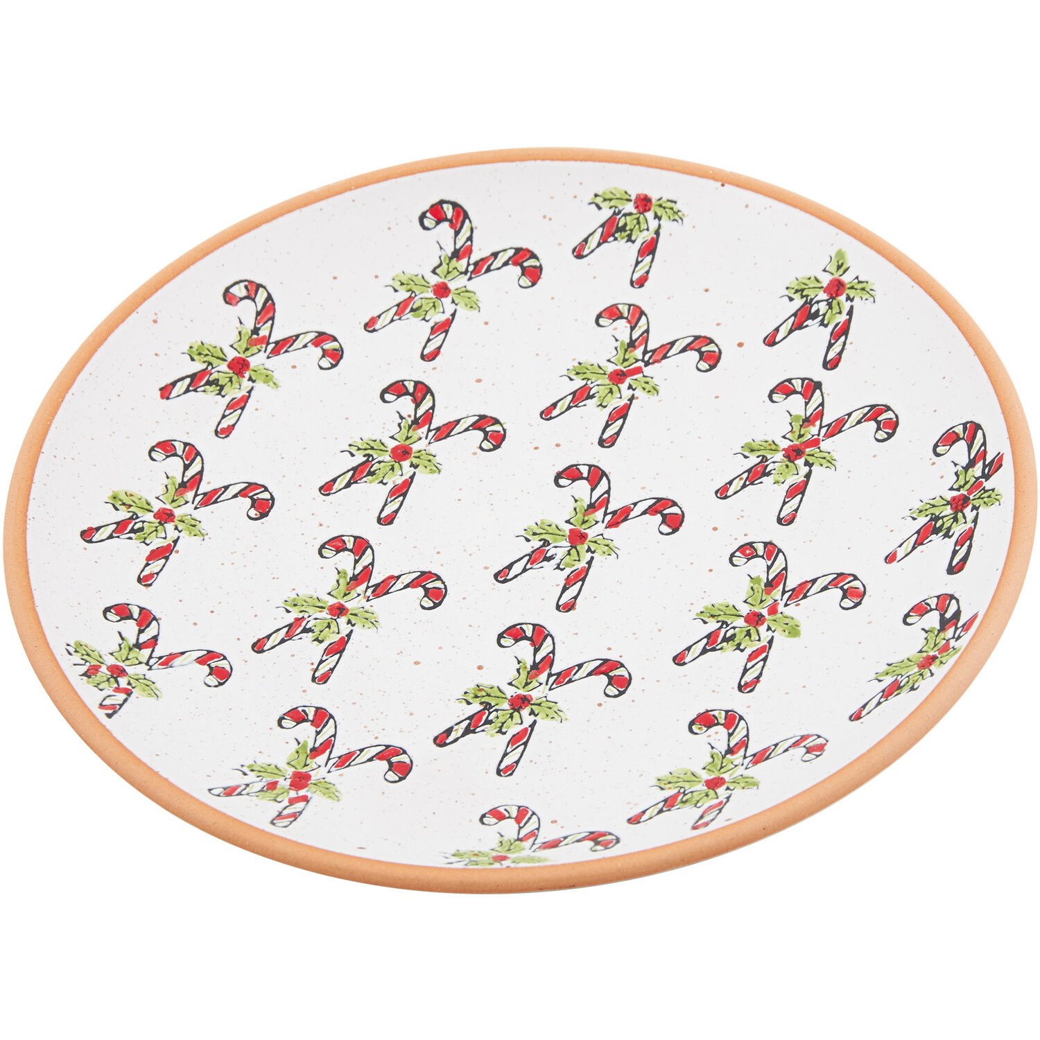 Festive Stone Candy Cane Plate