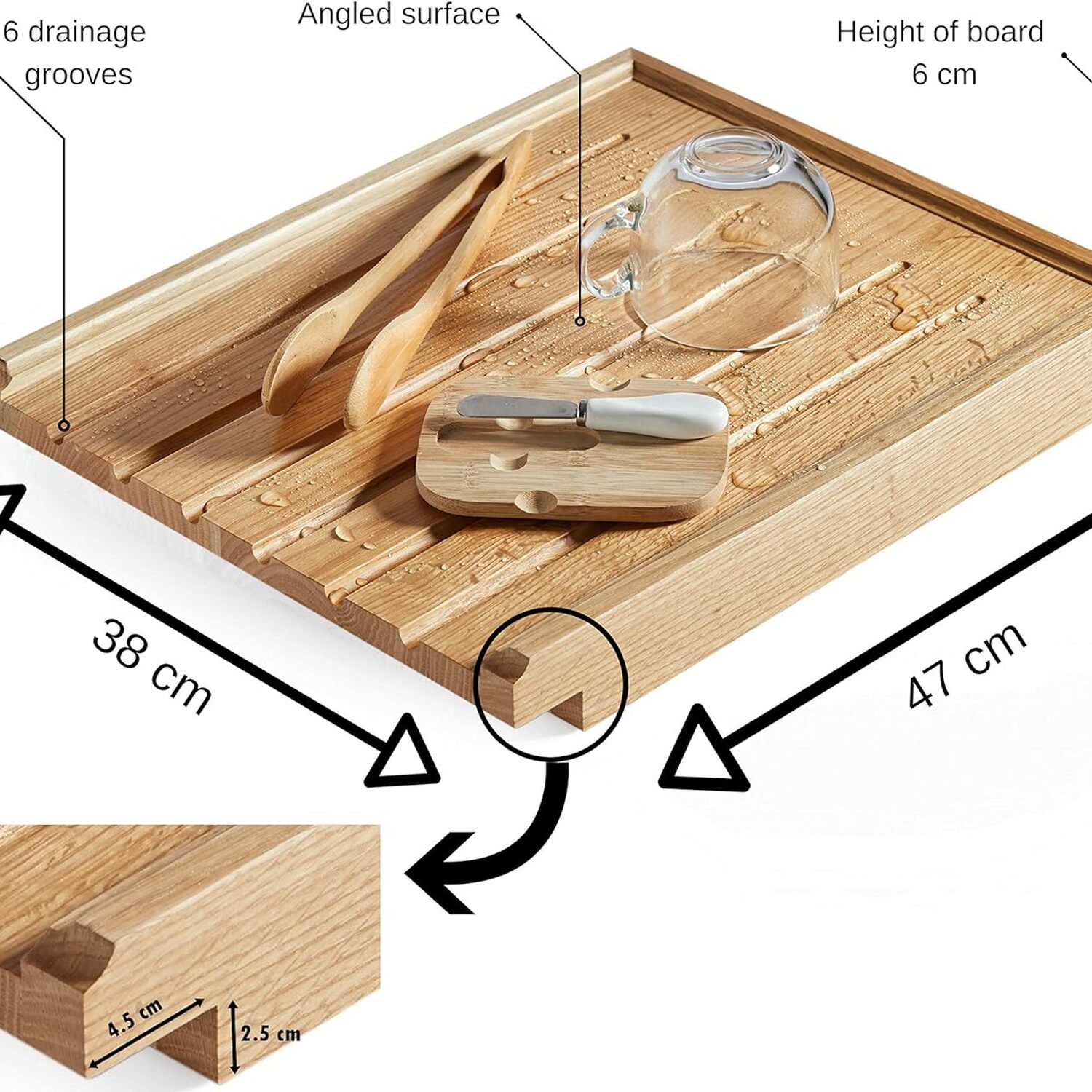 Wooden Draining Board Traditional Belfast Butler Sink