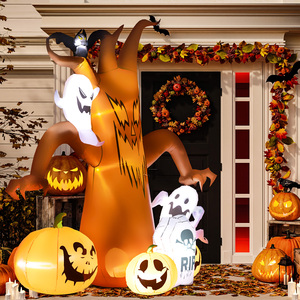 Outsunny 7.9FT Tall Inflatable Halloween Ghost Tree with LED Display