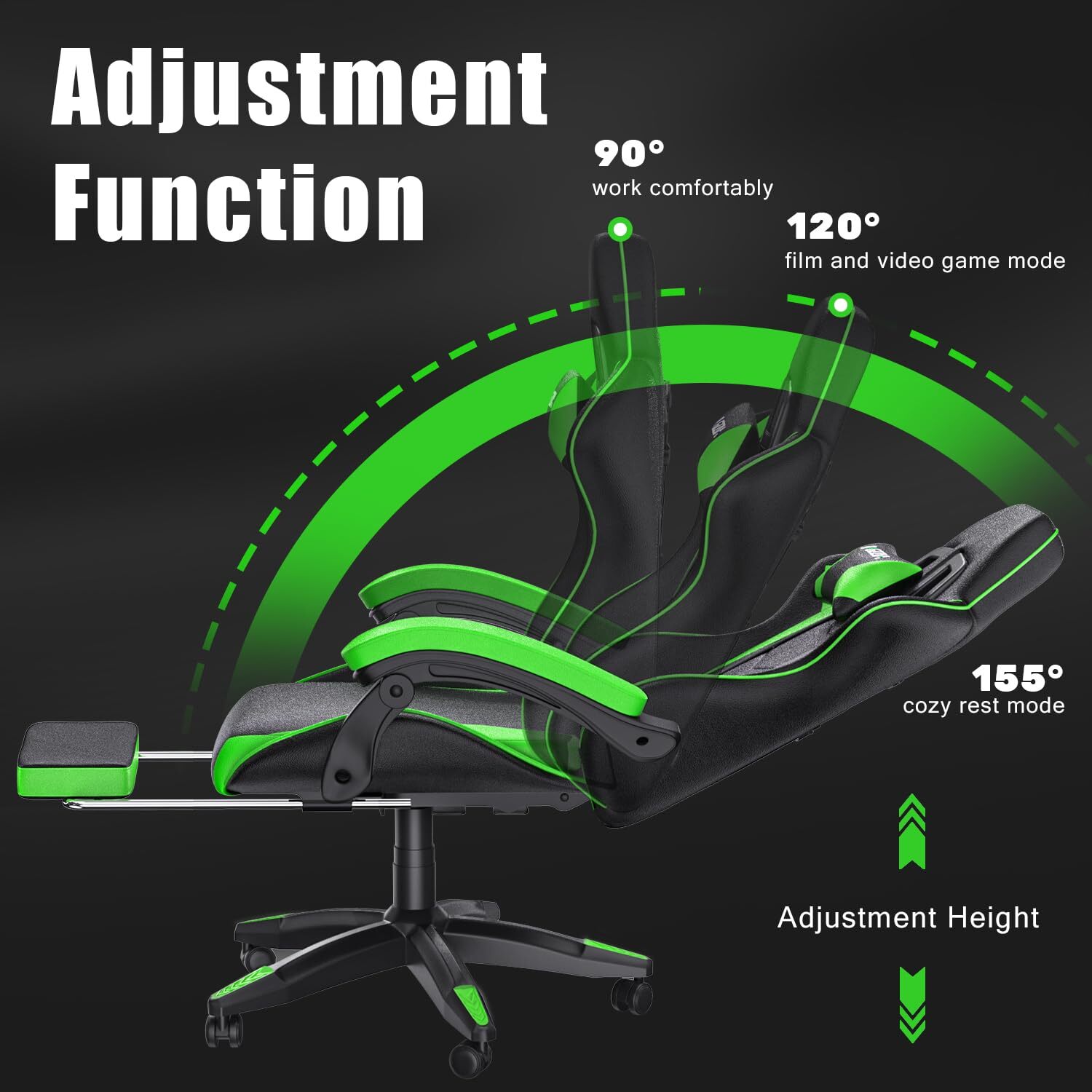 Gaming Chair with Foot-rest