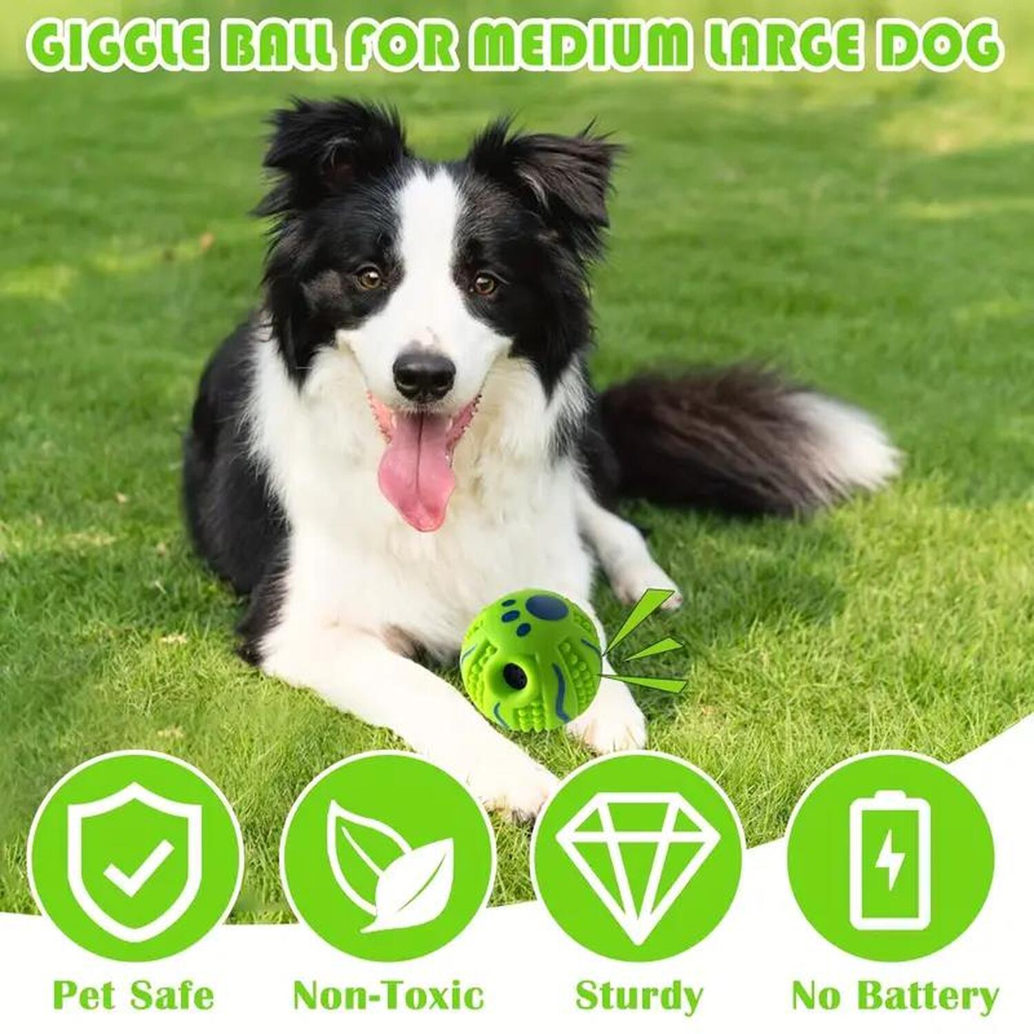 Pet Sound Ball 7cm Giggle Sounds Durable Dog Toy