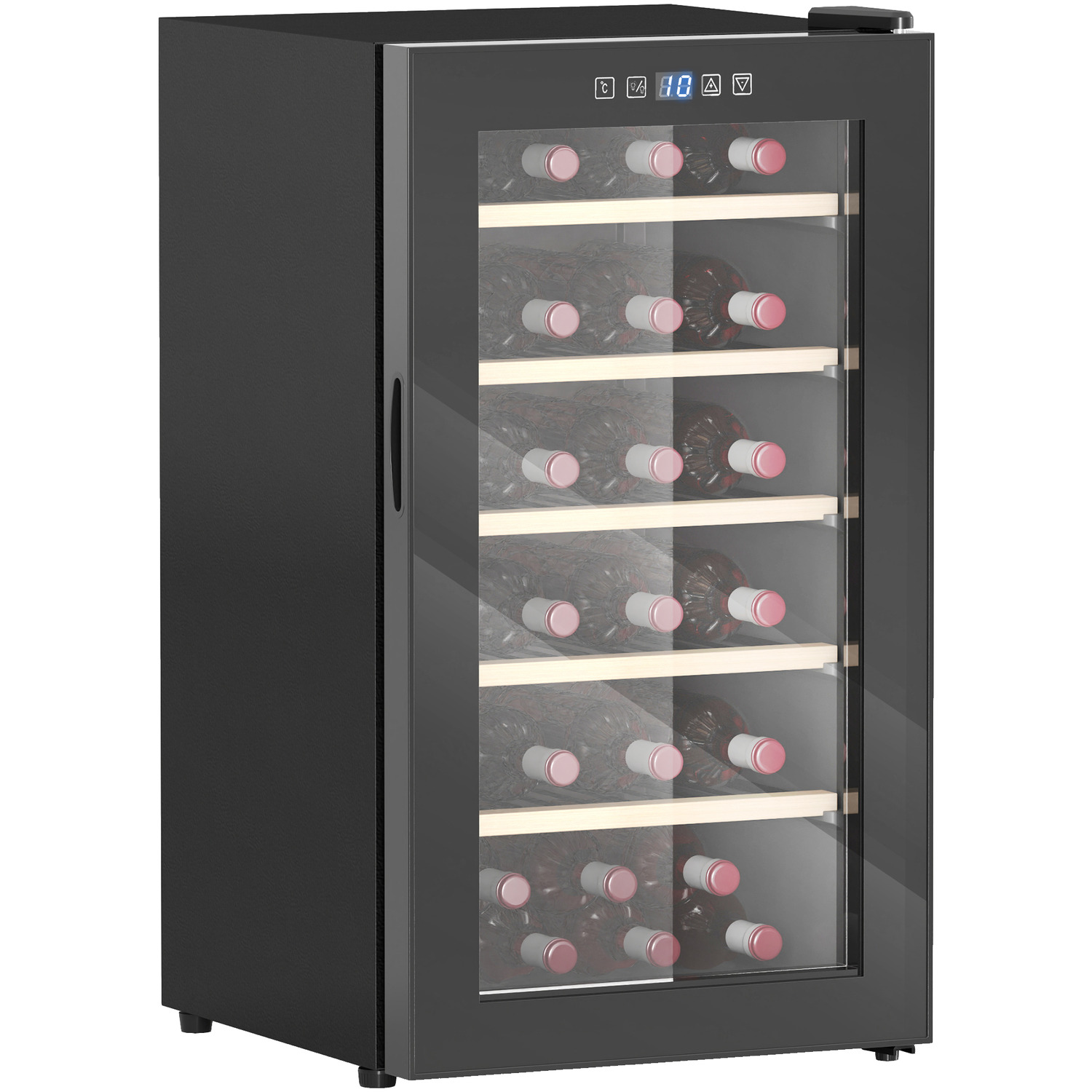 HOMCOM 41 Bottle Wine Cooler Fridge with Digital Touch Screen
