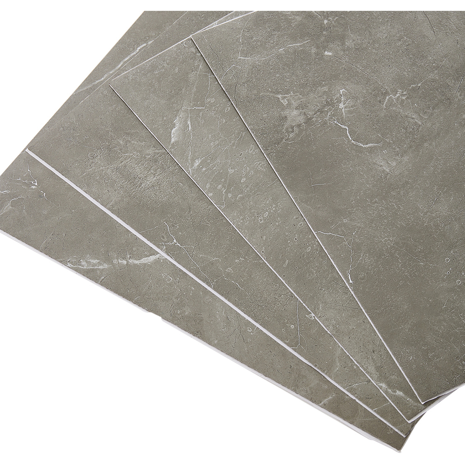 12-Piece Self-Adhesive PVC Marble Floor Tiles