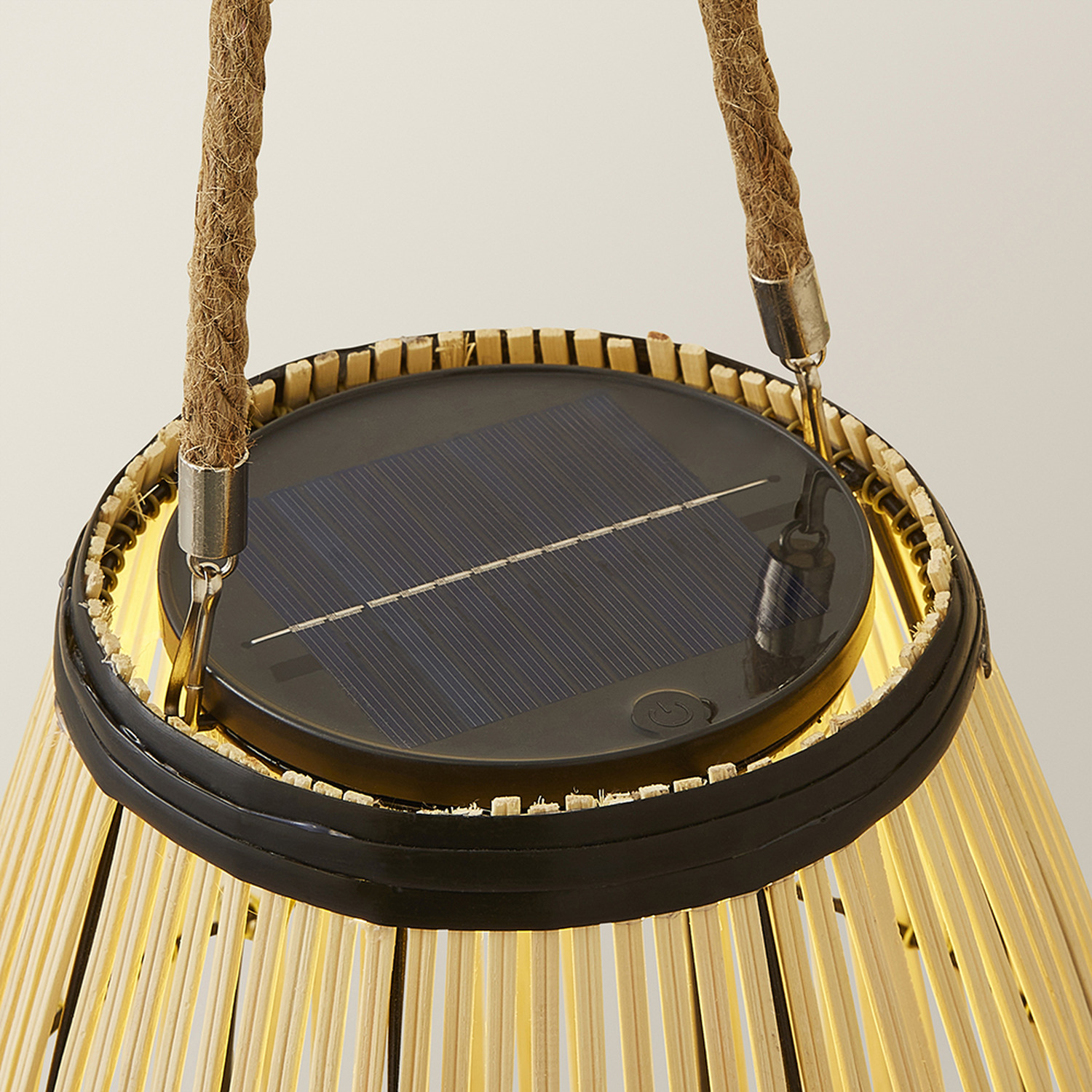 Solar Powered Garden Bamboo Outdoor Floor Lamp