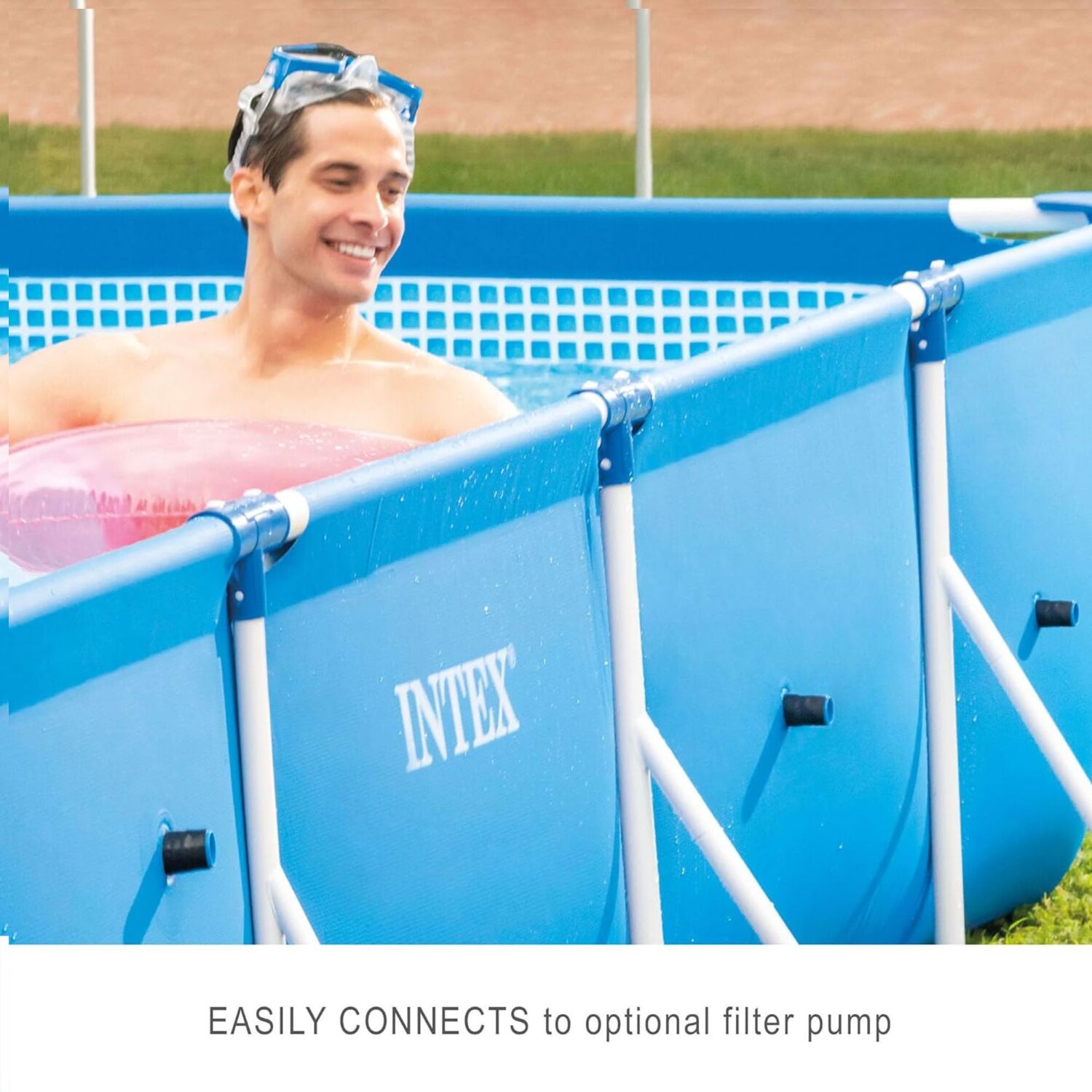 Rectangular Frame pool with Filter Pump and Ladder
