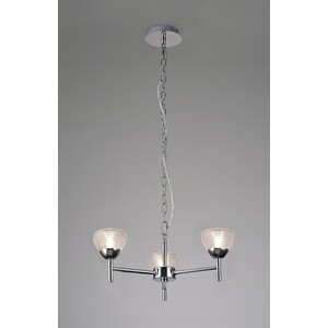 Avalon Ceiling G9 Ceiling Pendant, Semi Ceiling, Chrome, Prismatic Glass