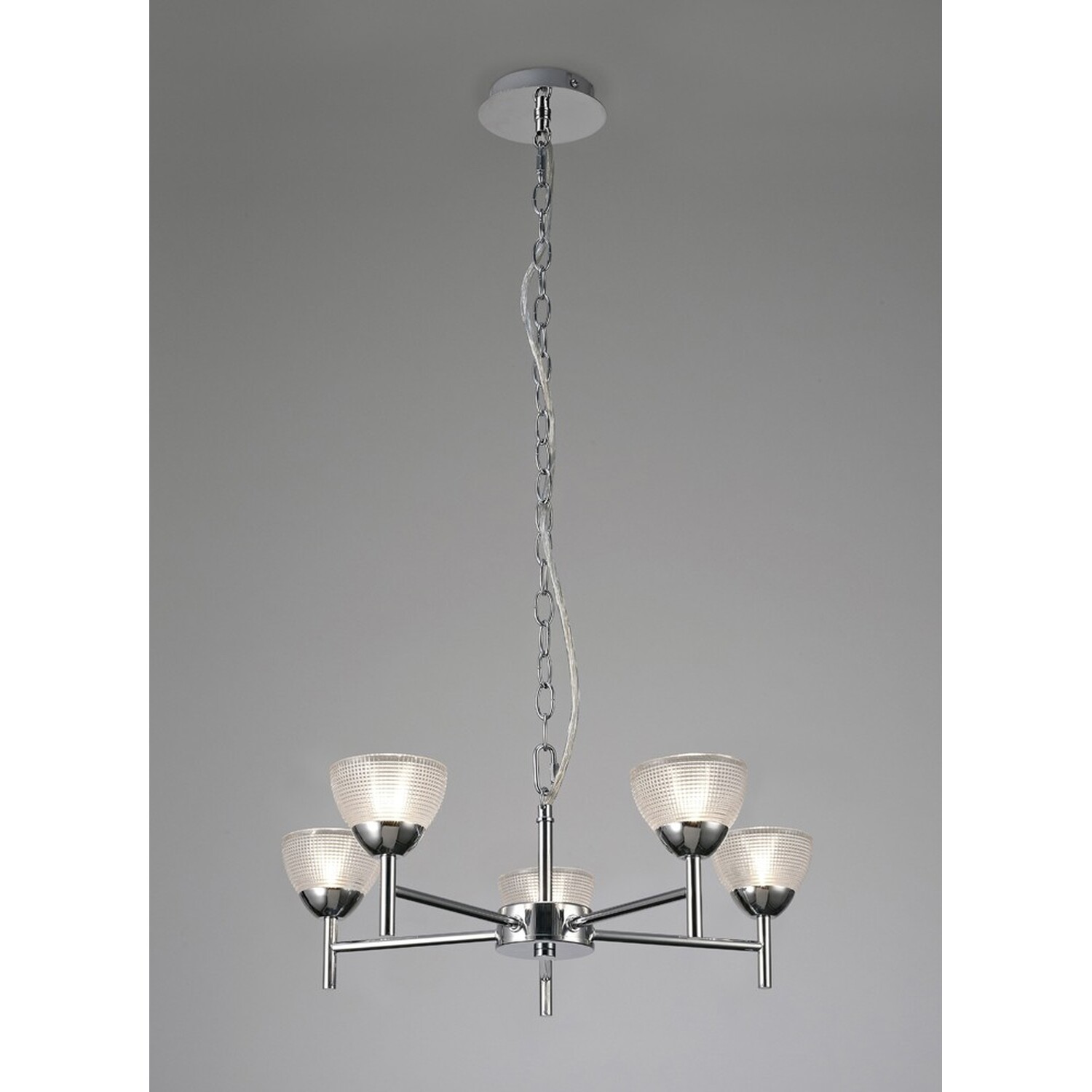 Avalon Ceiling G9 Ceiling Pendant, Semi Ceiling, Chrome, Prismatic Glass