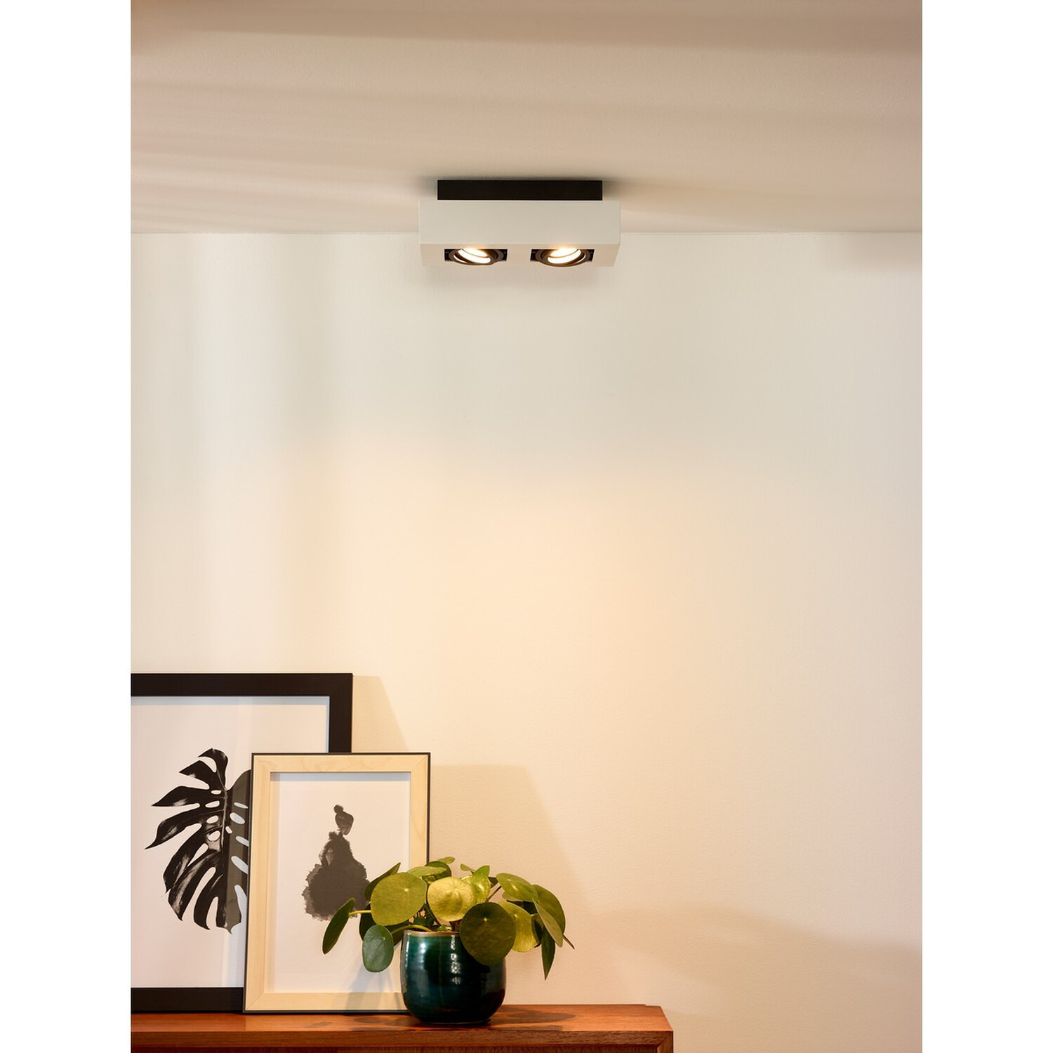 Xirax Modern Twin Ceiling Spotlight White