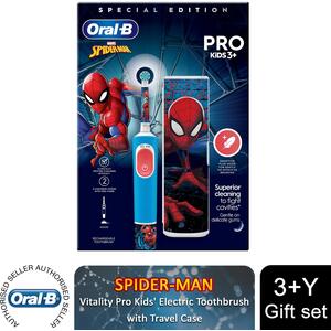 Oral-B Vitality Pro Disney Spider-Man Electric Toothbrush Gift Set for Kids