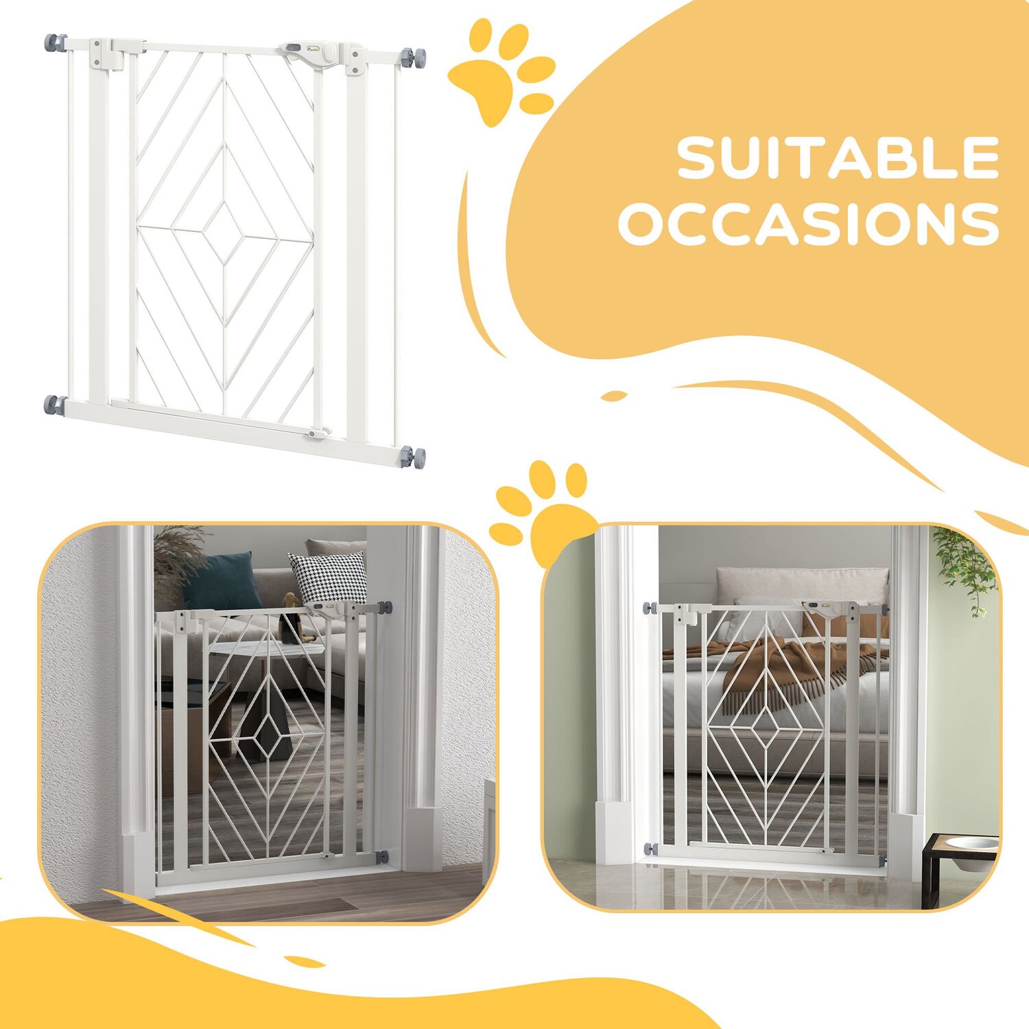 Pressure Fit Safety Gate with Auto Closing Door