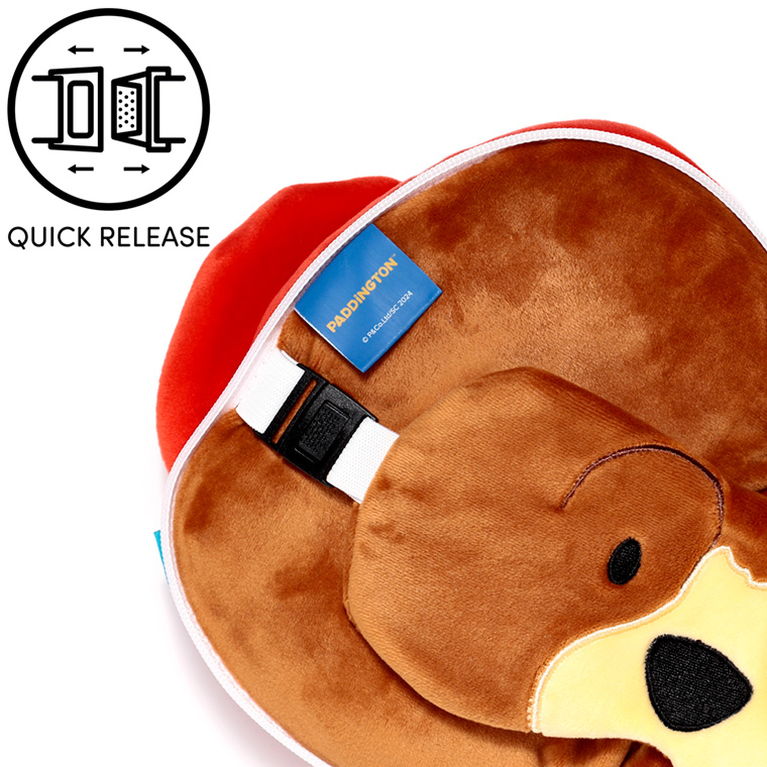 Relaxeazzz Travel Pillow and Eye Mask - Paddington Bear