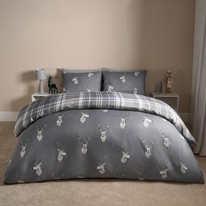 Christmas Stag Plaid Check Bedding Set