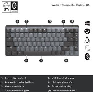Logitech MX Mechanical Mini Wireless Illuminated Keyboard