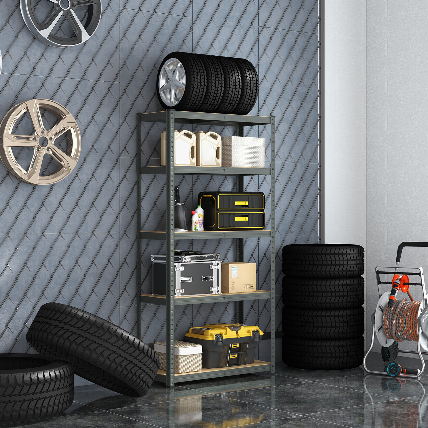 5-Tier Garage Storage Utility Shelves