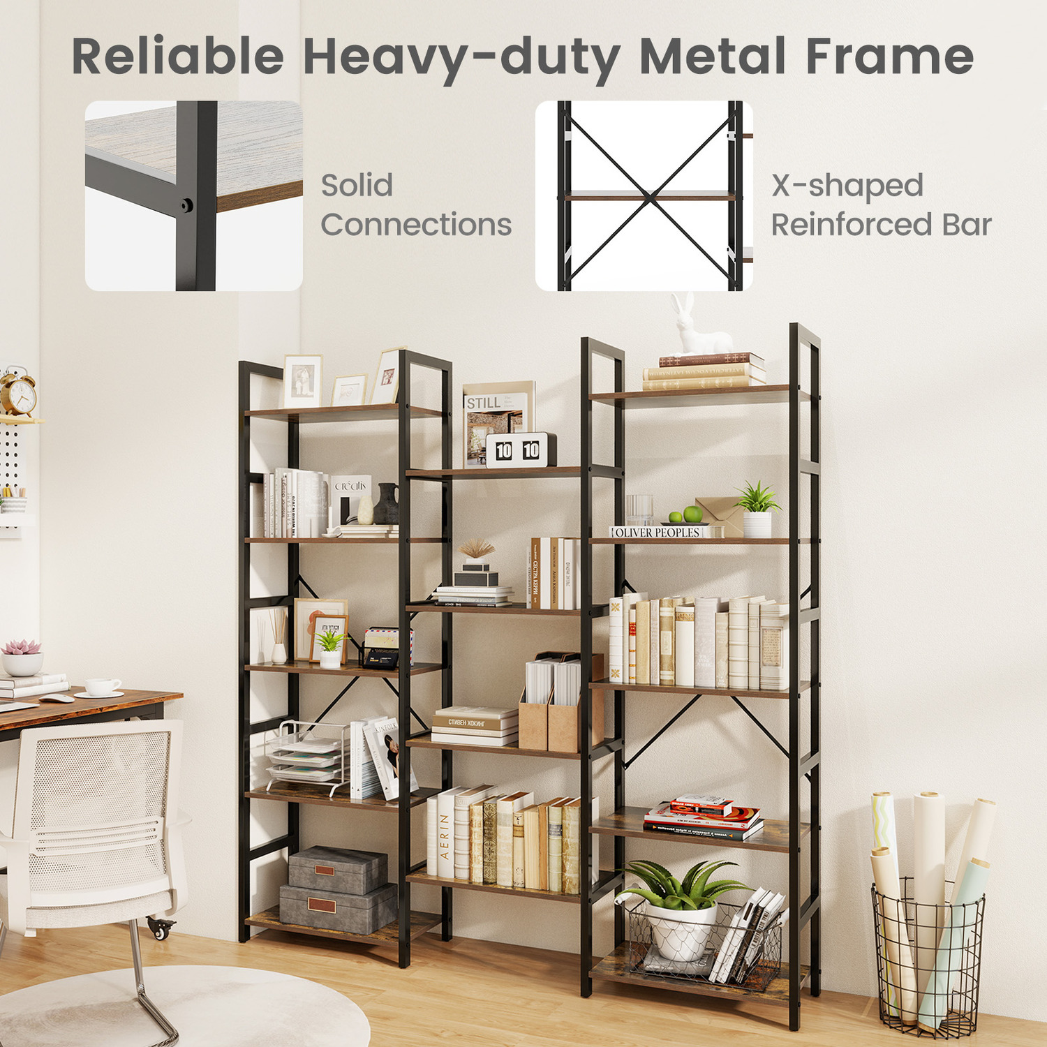 Industrial Bookshelf Heavy-duty Bookcase