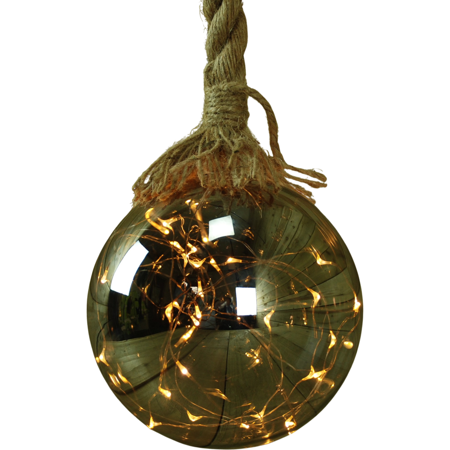 Large Glass Globe Ball Light Decoration With Rope