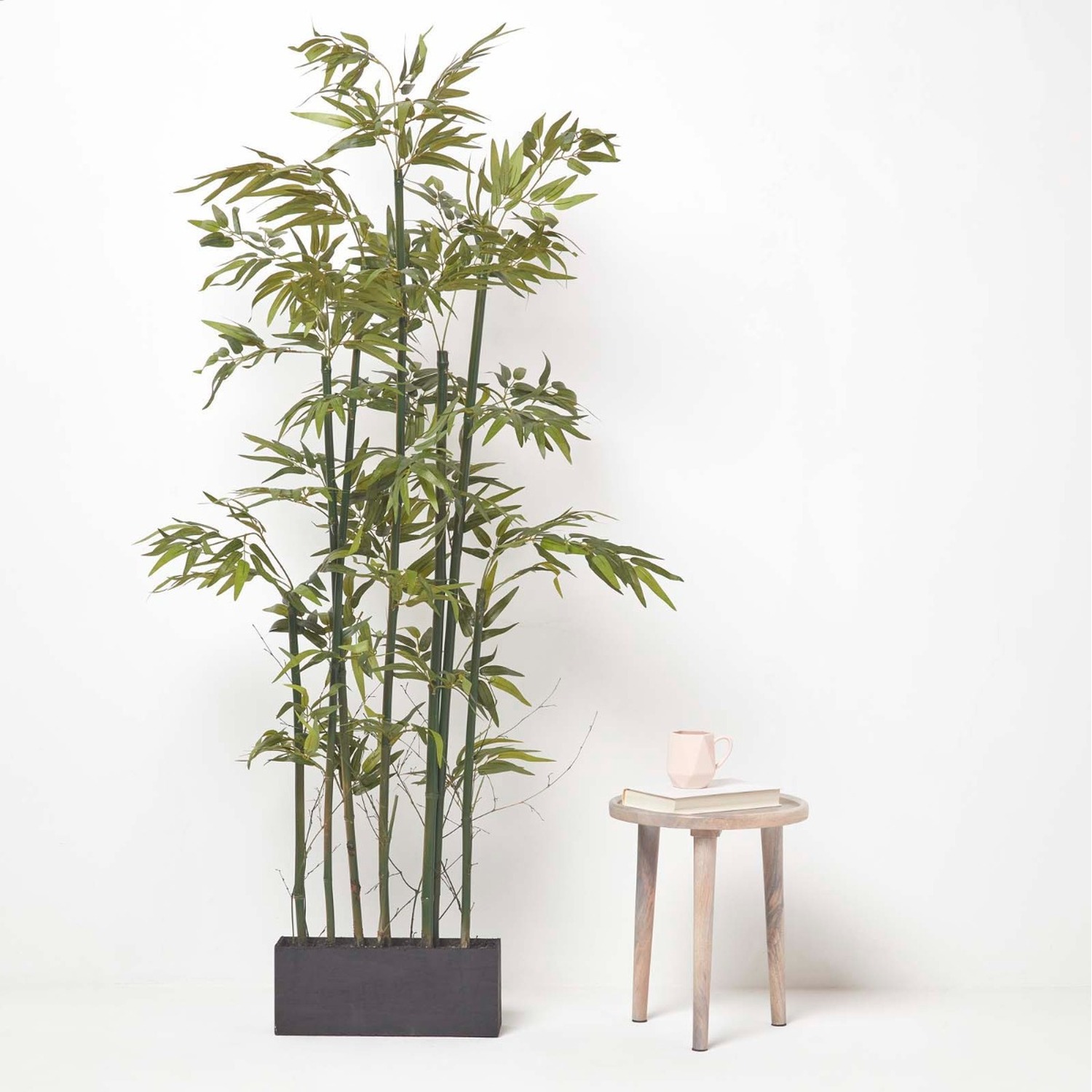Artificial 6ft Bamboo Tree in Black Wooden Planter