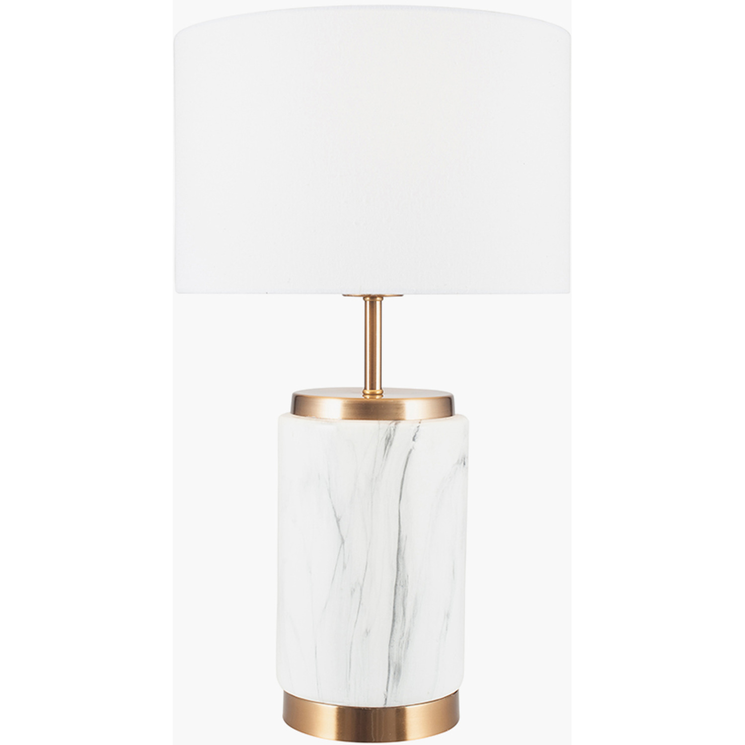 Set of 2 Carrara Marble Effect Ceramic Table Lamps