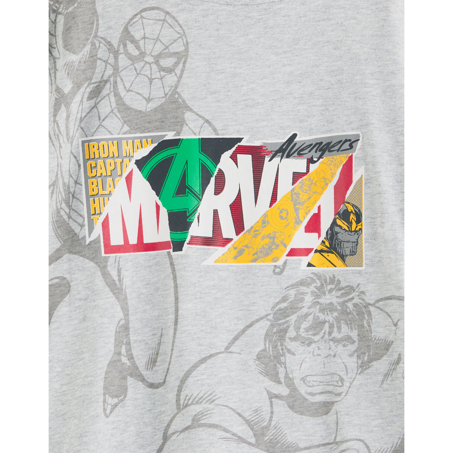 Marvel Front Logo Print Kids Short Sleeved T-Shirt