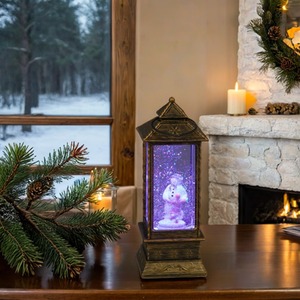SnowTime LED Water Lantern with Snowman and James RGB