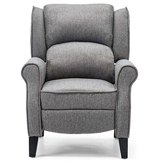 Eaton Wing Back Fireside Check Fabric Recliner Armchair
