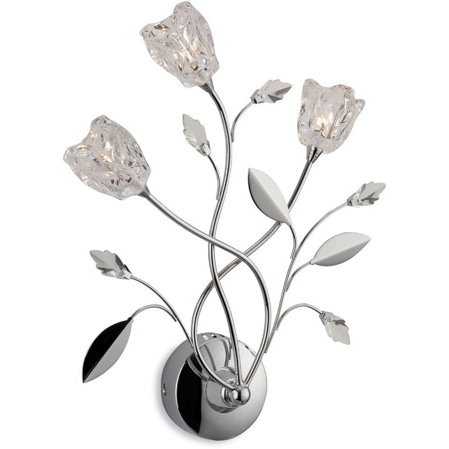 Cindy 3 Light Indoor Wall Light Chrome G4 Bulb